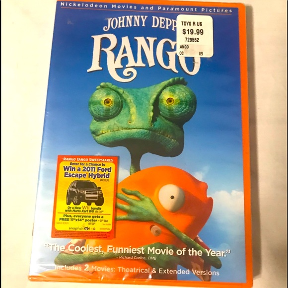Nickelodeon | Other | Johnny Depp Is Rango Dvd Nwt Sealed | Poshmark